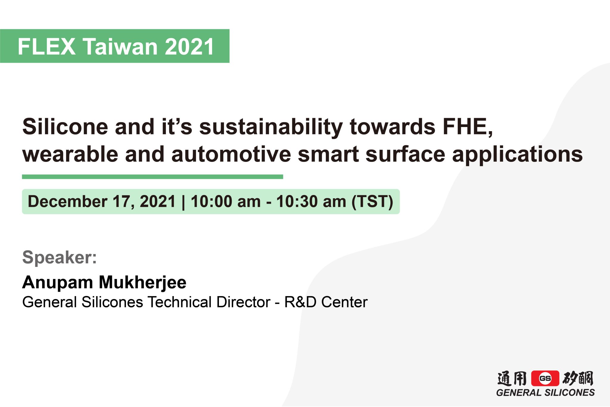 GS to Speak on Sustainable Flexible Electronics for Smart Surface ...